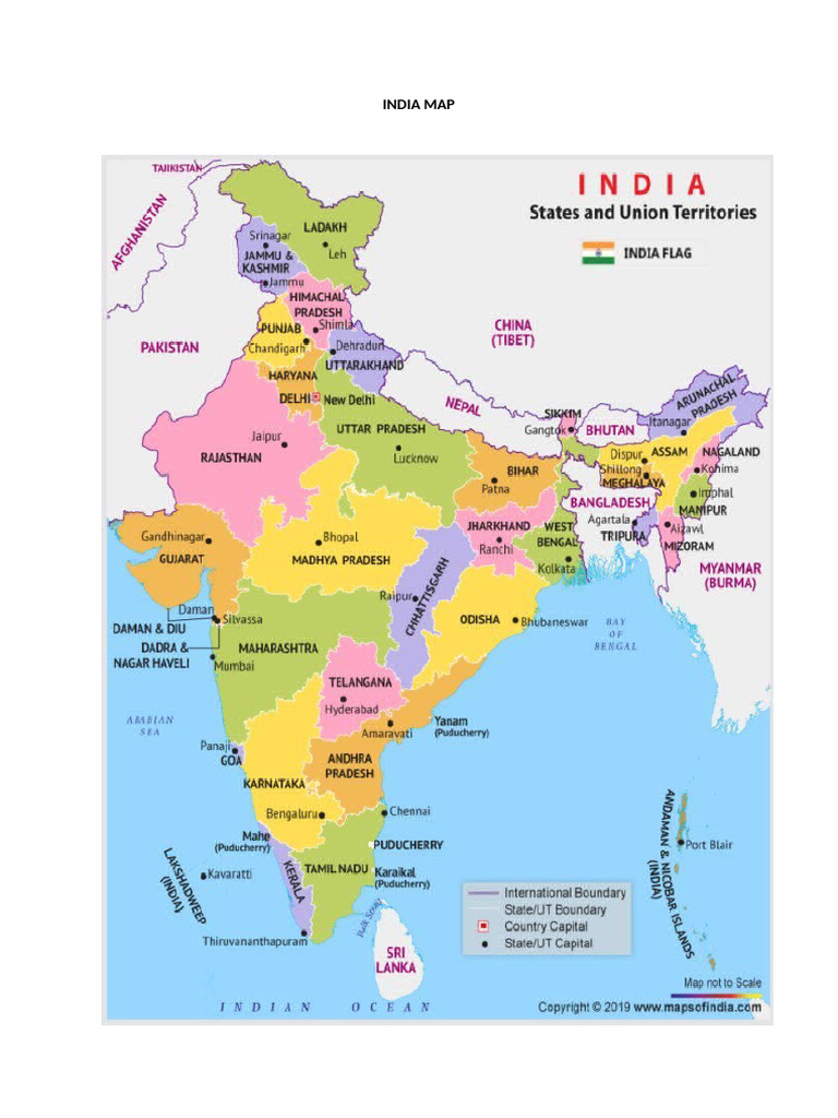 INDIA MAP Questions | PDF