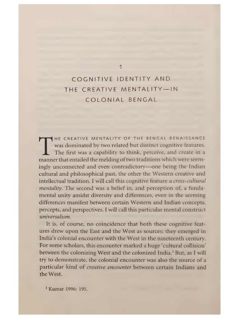 The Bengal Renaissance Identity-C1+c2 | PDF