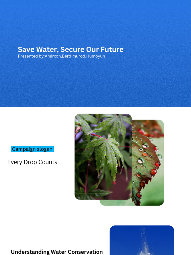 Save Water, Secure Our Future | PDF