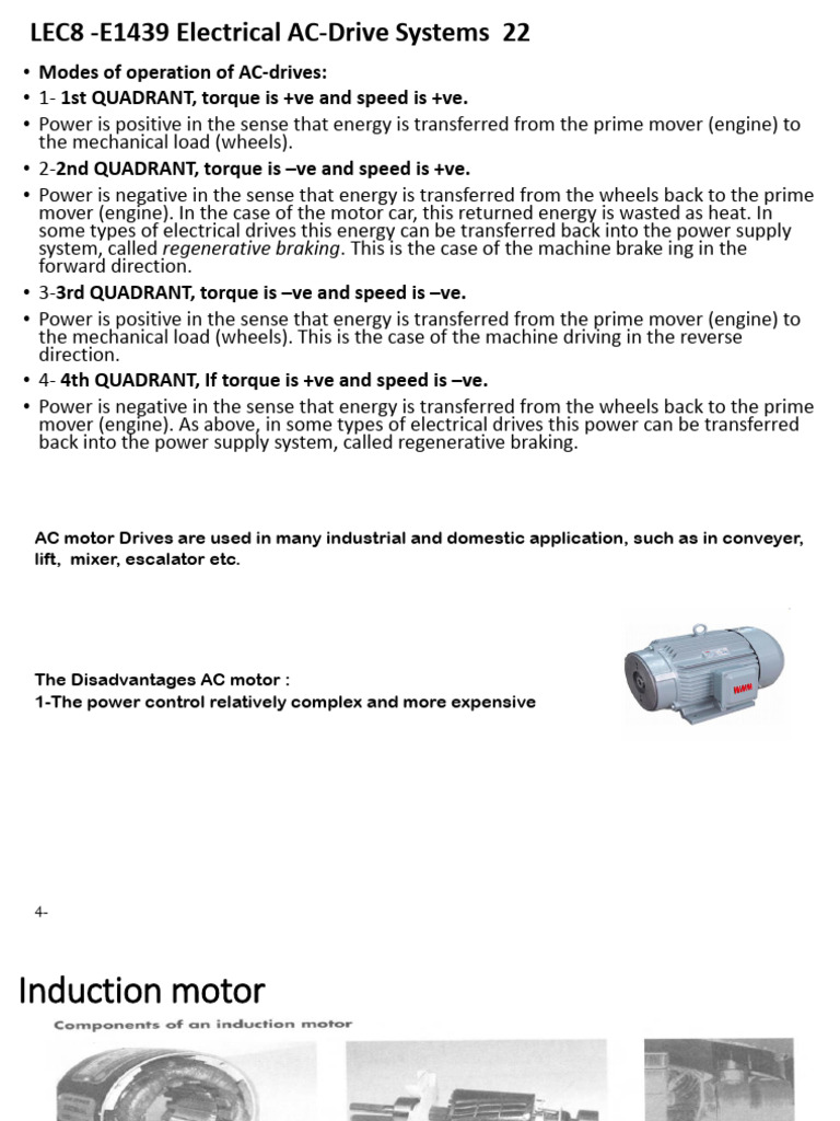 Lec 8 E 1439 Electrical AC-Drive Systems-22 | PDF | Electric Motor ...