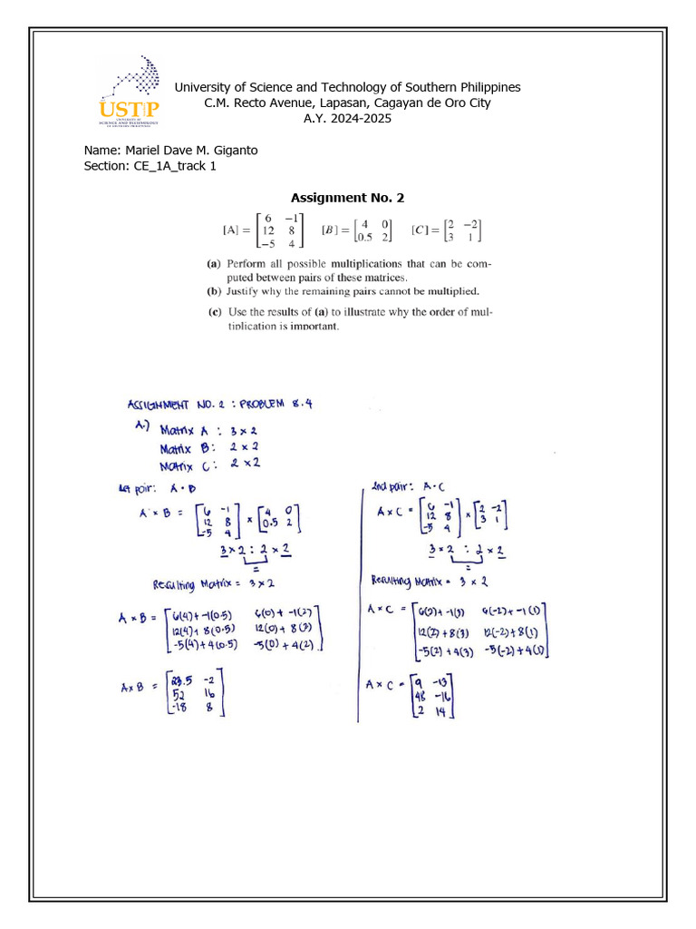 MEP 502a - Giganto - Assignment No. 2 | PDF