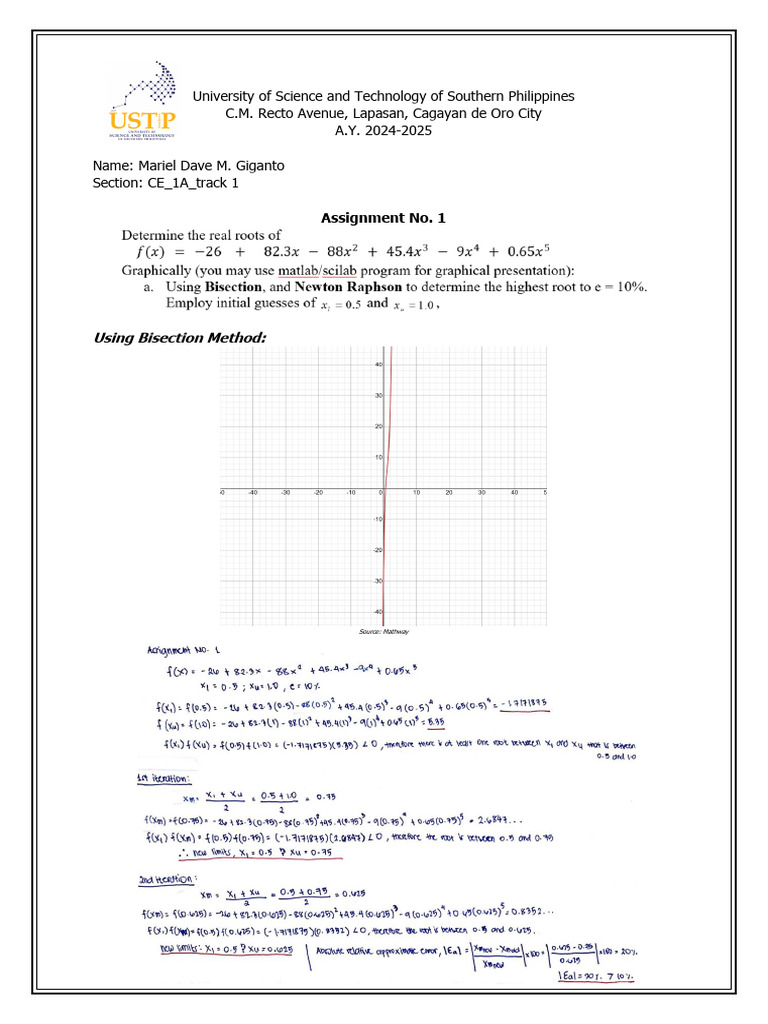 MEP 502a - Giganto - Assignment No. 1 | PDF
