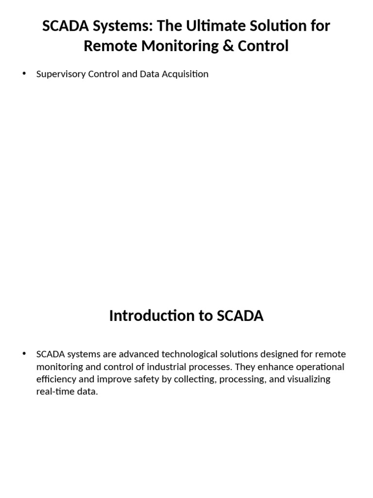 SCADA Presentation English Updated | PDF