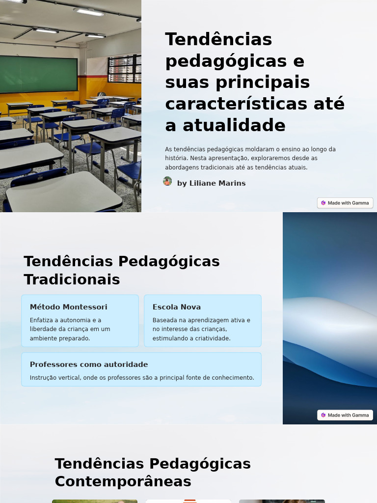 Tendencias Pedagogicas e Suas Principais Caracteristicas Ate A Atualidade | PDF