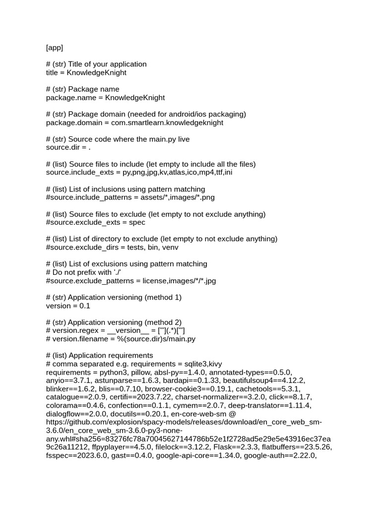 Buildozer Spec | PDF | Android (Operating System) | Ios