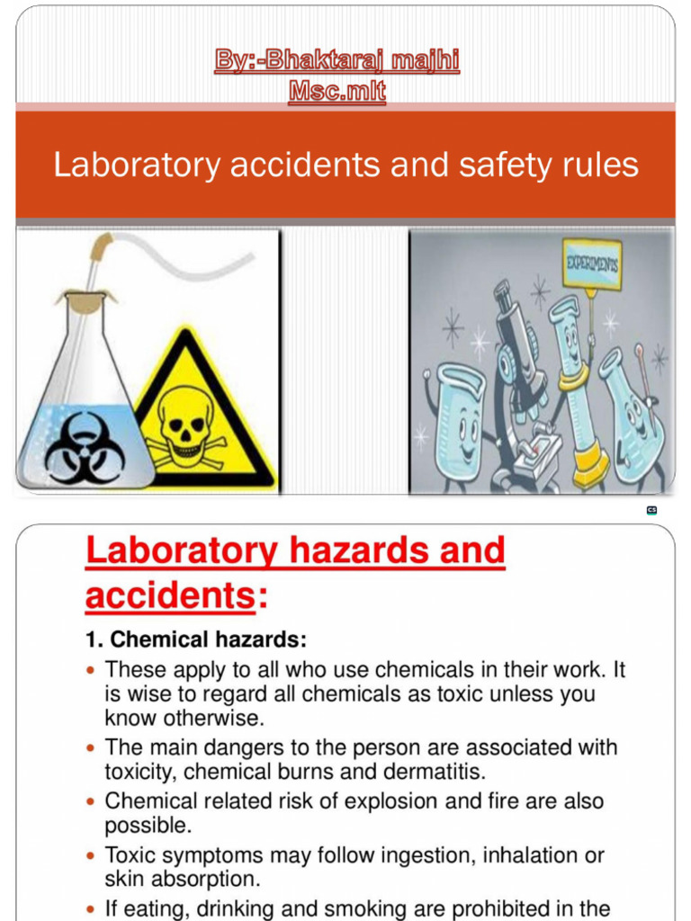 Laboratory Accidents and Safety Rules - pptx1 | PDF
