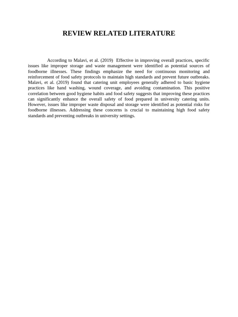 REVIEW RELATED LITERATURE | PDF