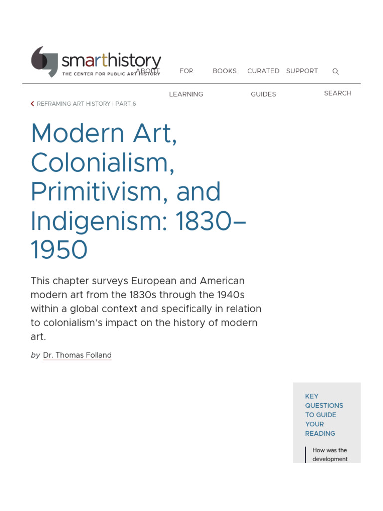 Smarthistory - Modern Art, Colonialism, Primitivism, and Indigenism ...