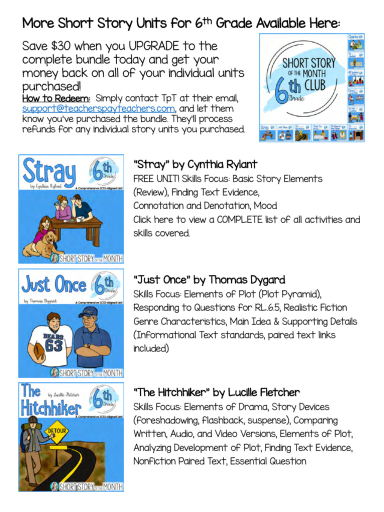 More Short Stories For Grade 6 | PDF | Poetry