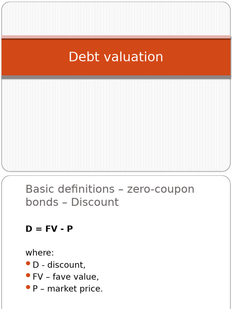 Debt Valuation: Bonds and Rates Explained | PDF | Bonds (Finance ...