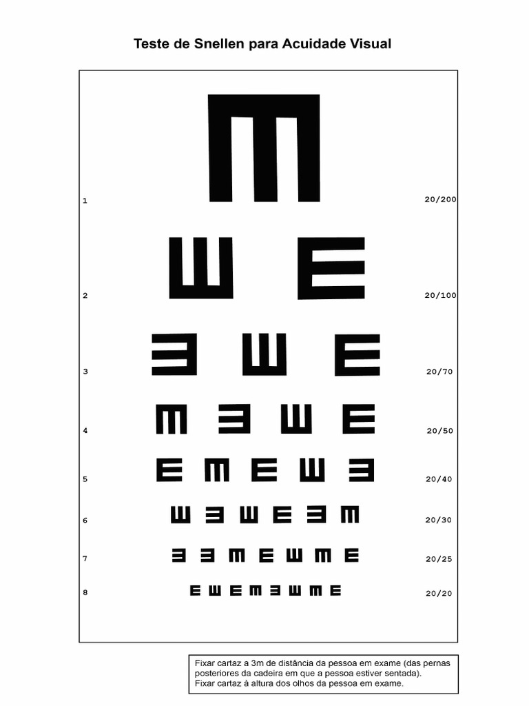 Teste Snellen Acuidade Visual 2 | PDF