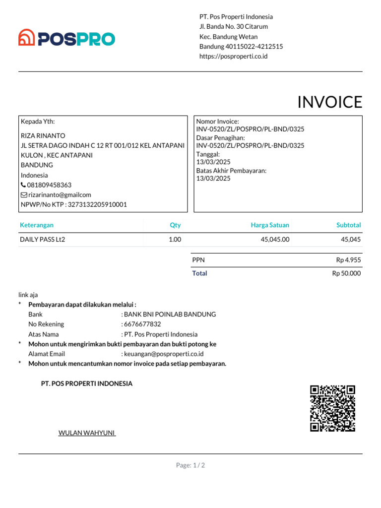 Inv-0520 ZL Pospro PL-BND 0325 | PDF