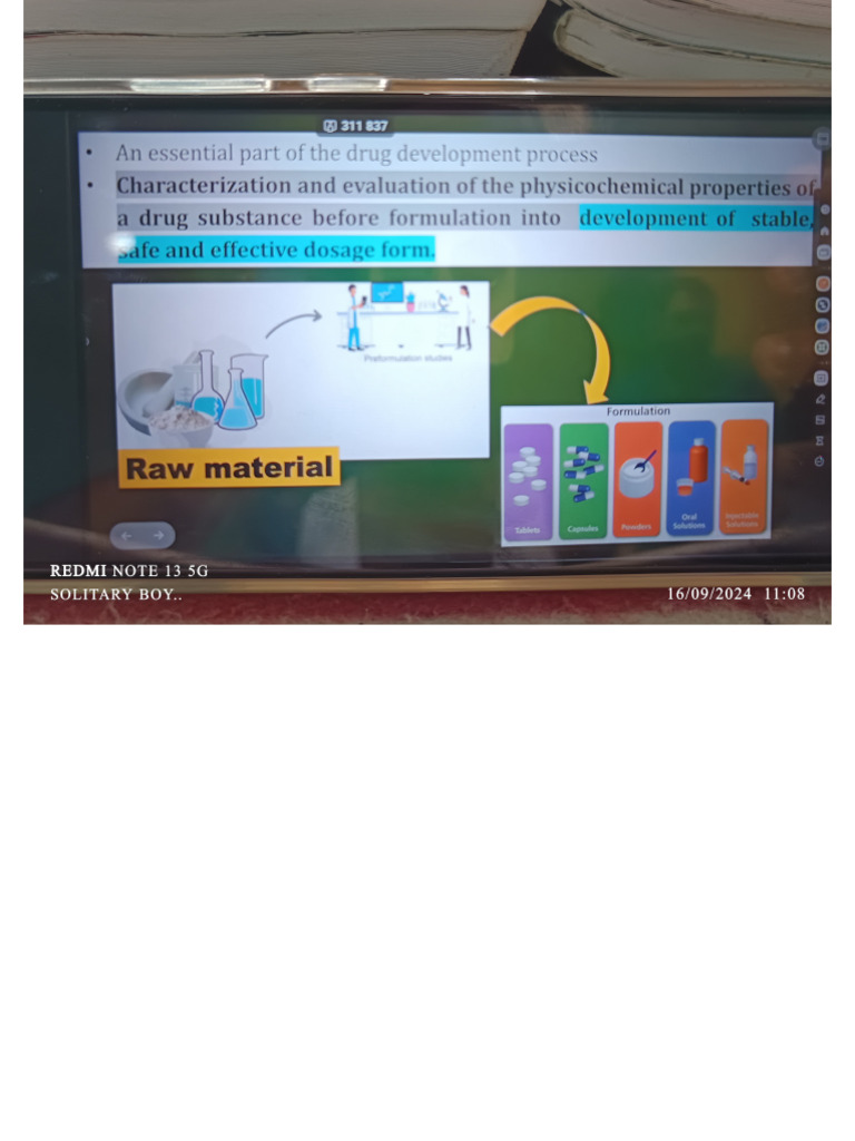 Preformulation | PDF