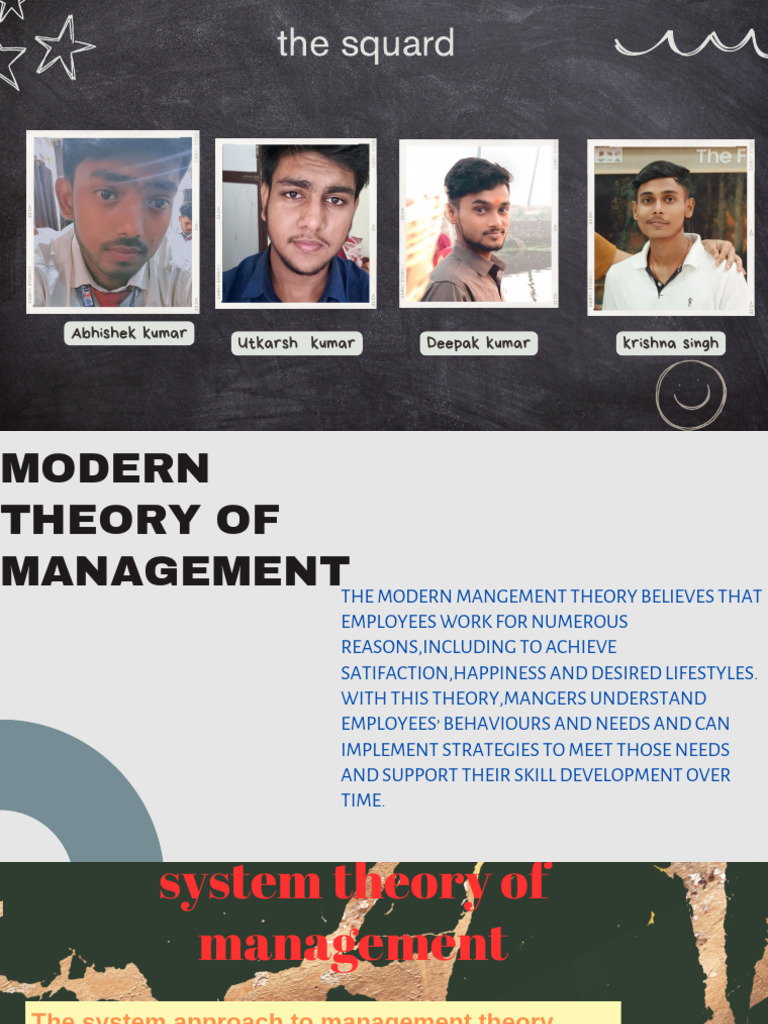 modern theory of management | PDF