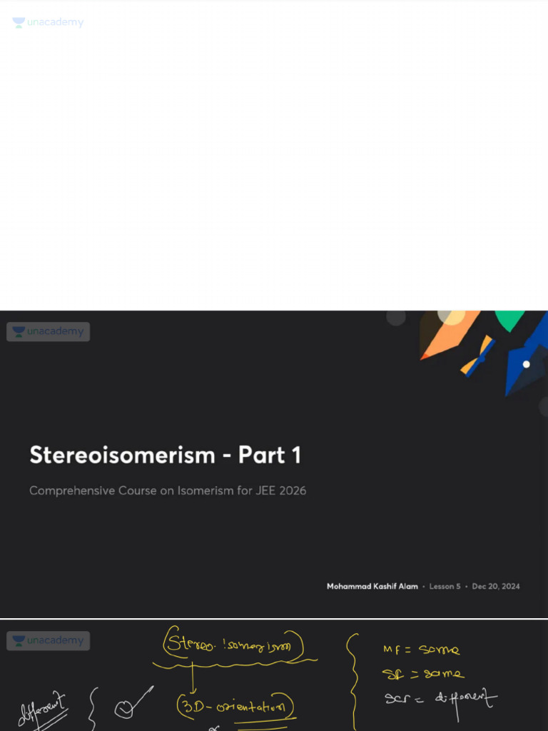 Stereoisomerism Part 1 With Anno | PDF