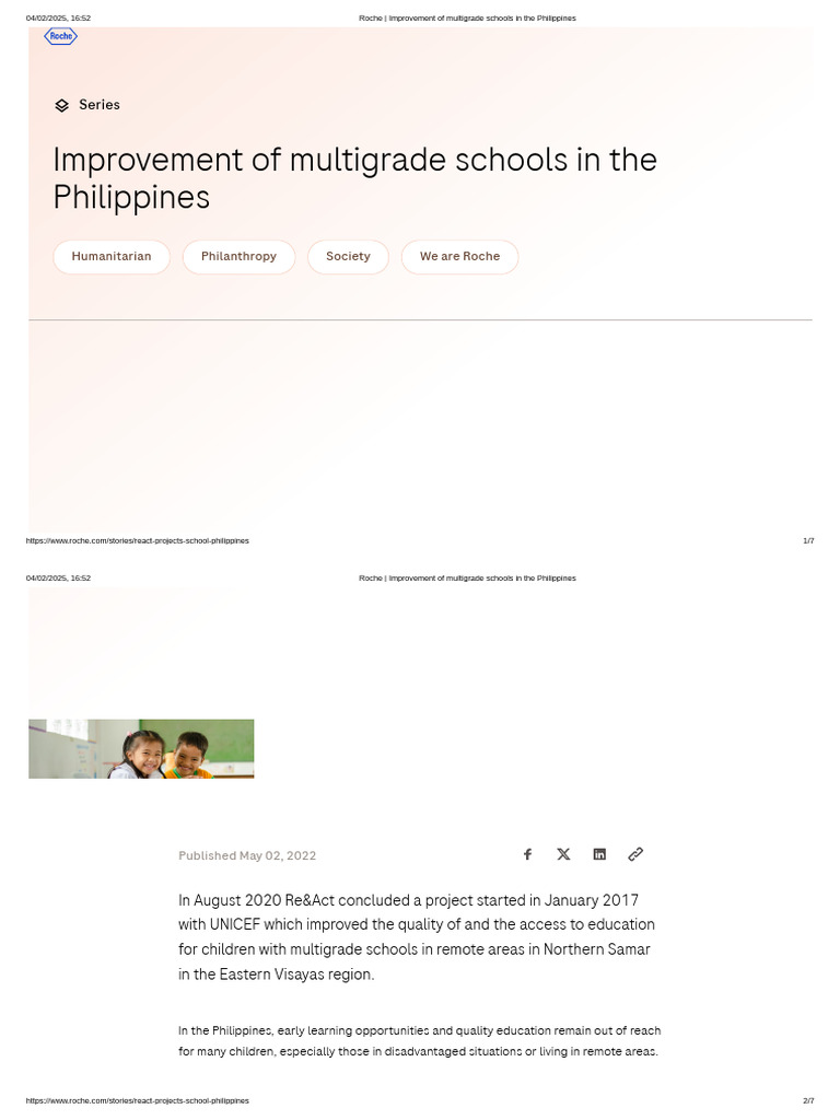 Roche _ Improvement of multigrade schools in the Philippines | PDF ...