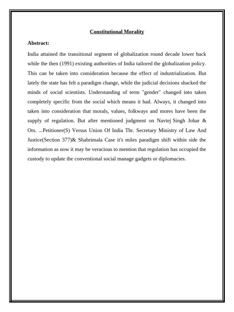 Constitutional Morality RP | PDF | Justice | Crime & Violence