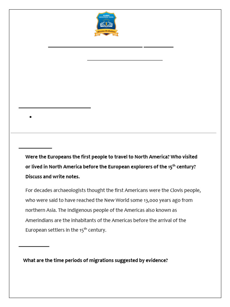 Lesson 2 Indigenous People of North America | PDF