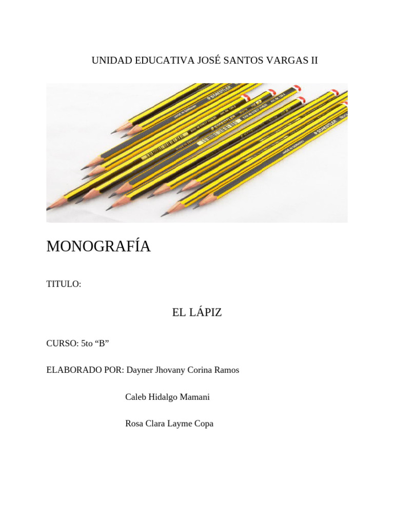 El Lapiz | PDF | Lápiz | Grafito