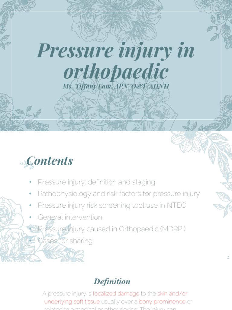 Pressure Injury in Orthopaedics | PDF | Wheelchair | Wound
