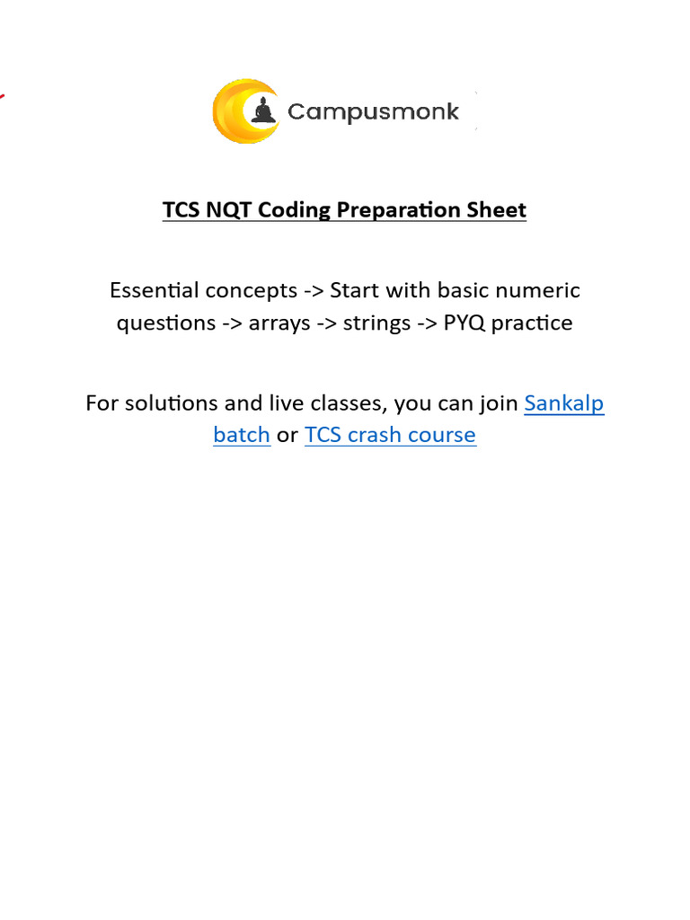 TCS BATCH 2025 Updated PYQ | PDF | String (Computer Science) | Computer Programming