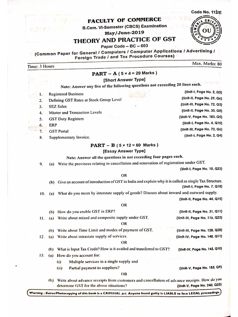 Gst Previous Papers ? | PDF