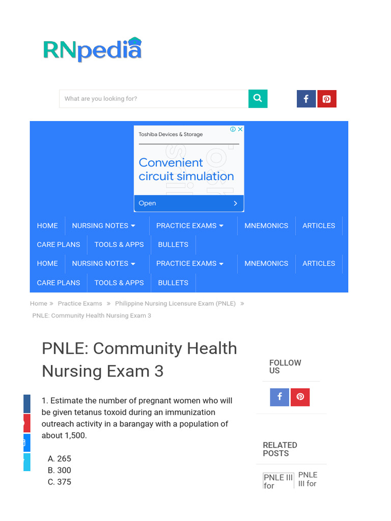 Practice Examsphilippine Nursing Licensure Exam Pnlepnle Community ...