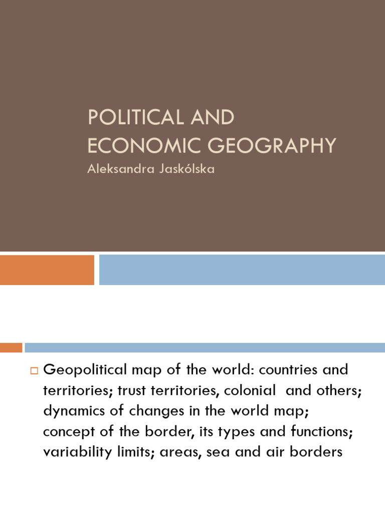 3 Political and Economic Geography | PDF | State (Polity) | Sovereignty