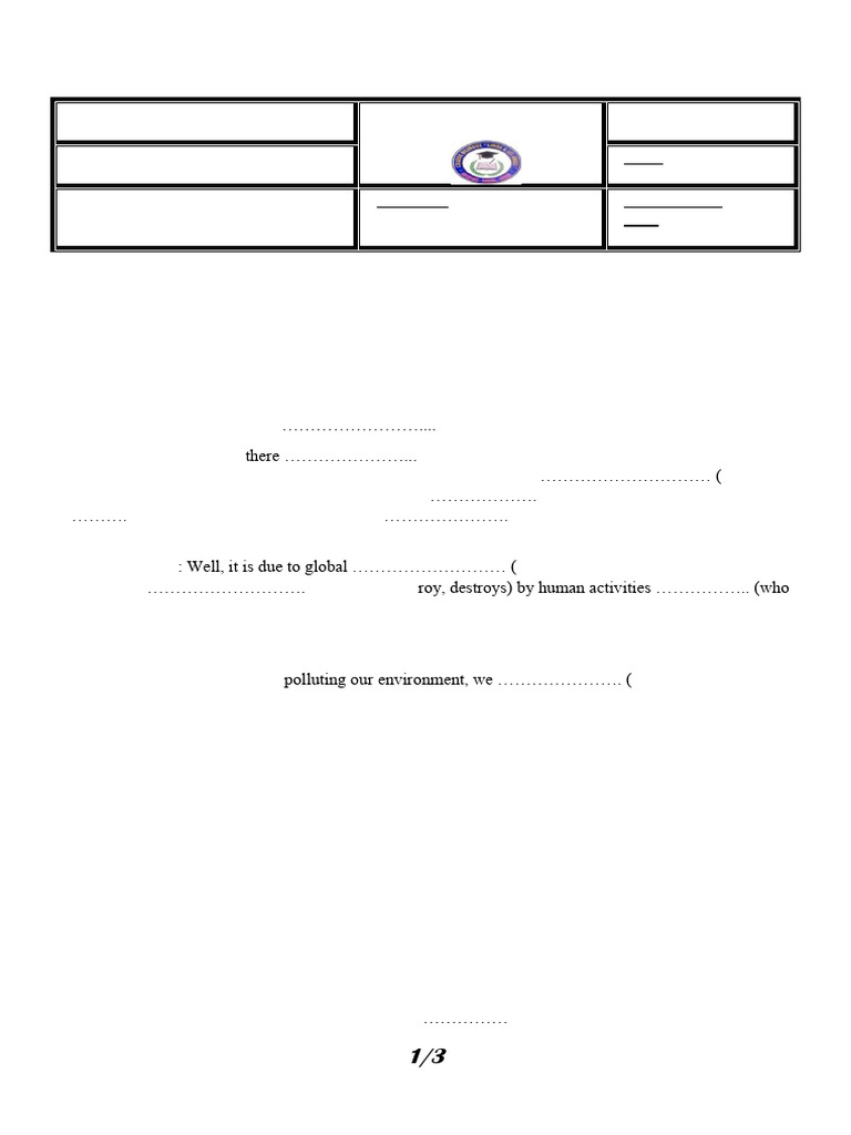 3e Eval 5 | PDF