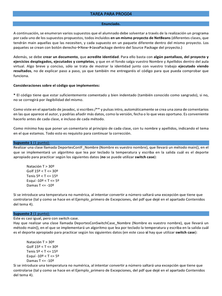 Tarea Programacion 4 - v2 | PDF | Informática | Programación de computadoras