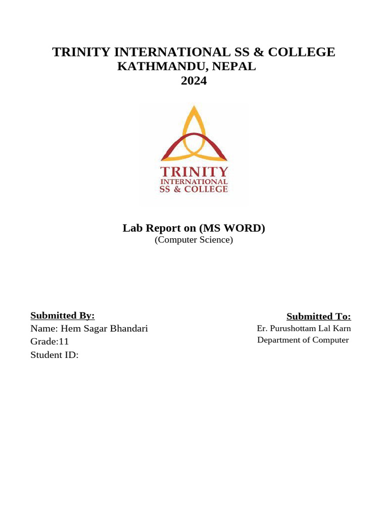 Lab Report: Computer Science 2024 | PDF