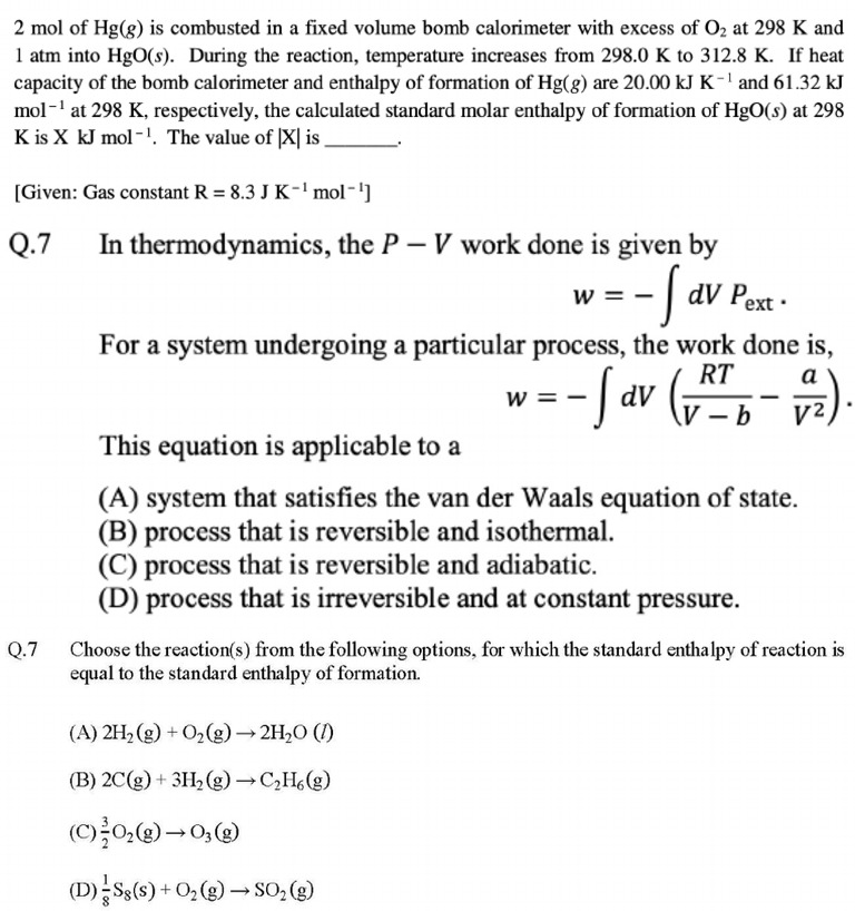 Thermochem. Questions | PDF