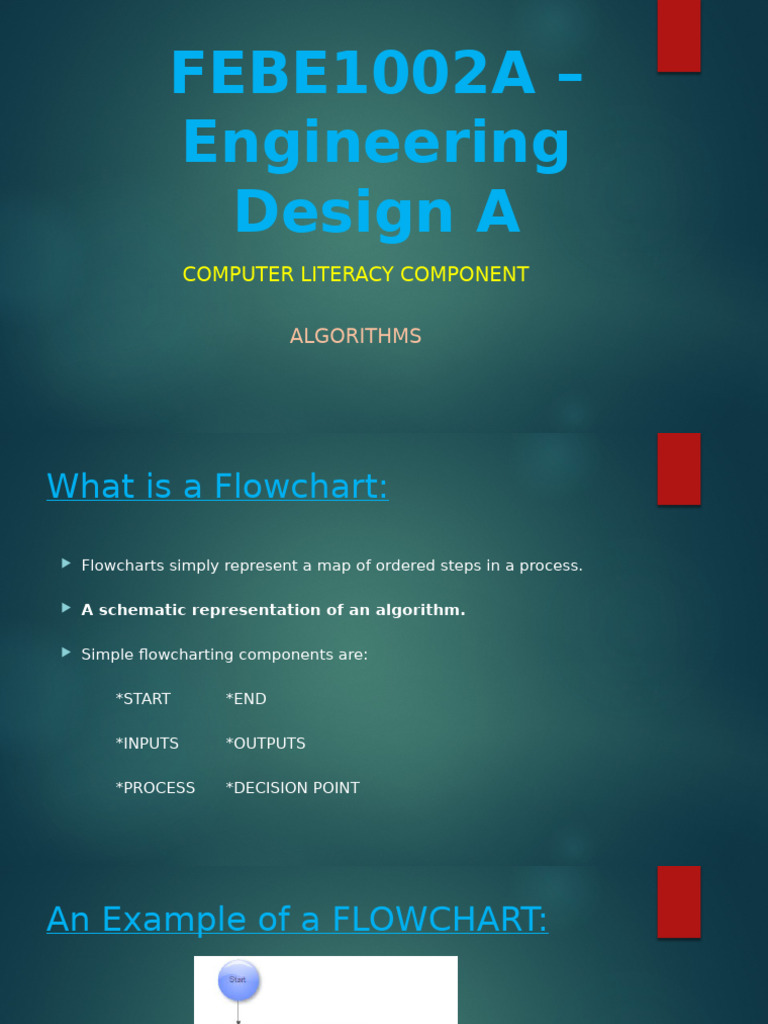 FEBE1002A Engineering Design Analysis 1A - Week 6 - Algorithms ...
