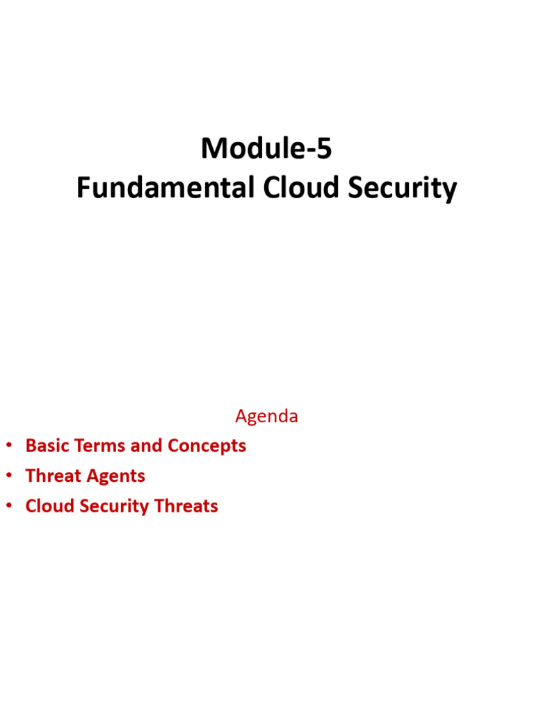 Module-5-Fundamental Cloud Security | PDF | Security | Computer Security