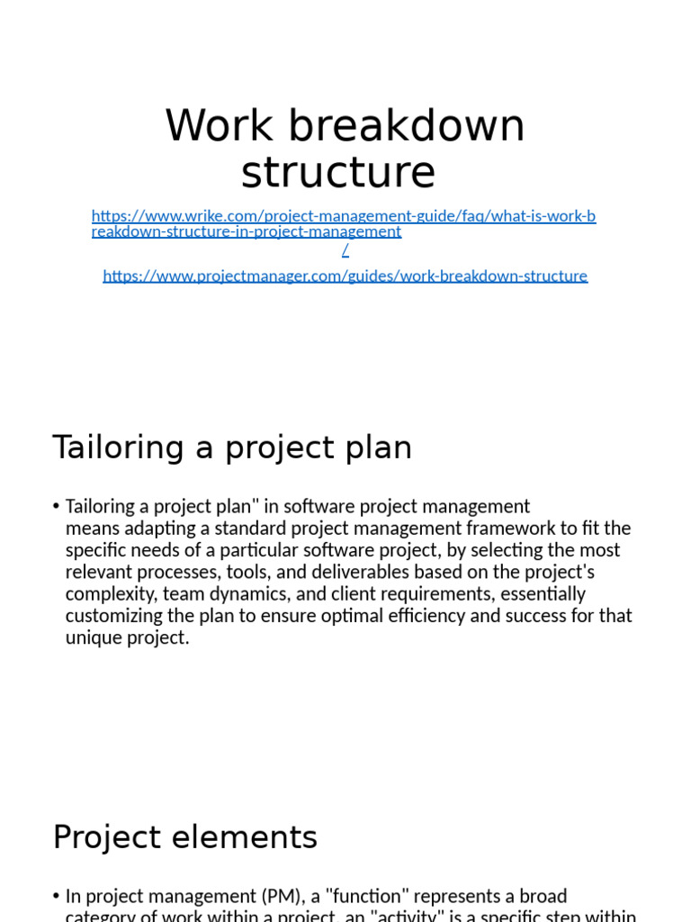 Work Breakdown Structure in Project Management | PDF | Computing | Systems Engineering