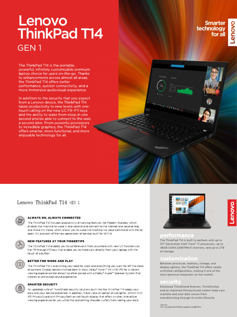 Na Datasheet Thinkpad t14 | PDF