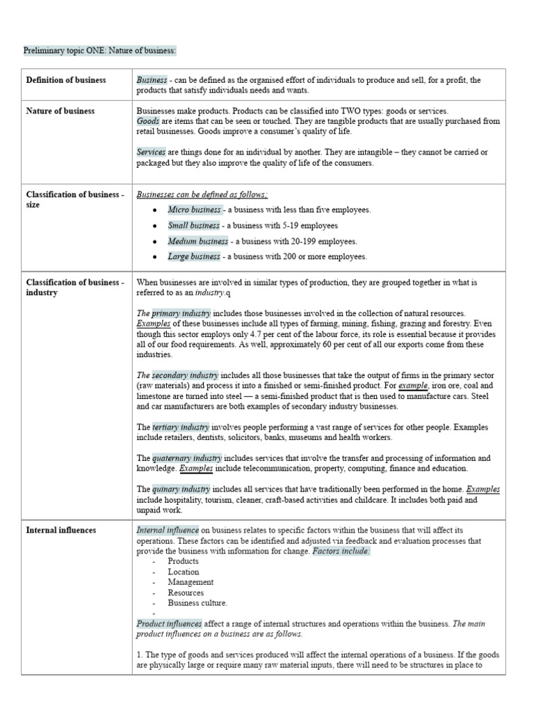 Business Topic 1 and 2 Notes | PDF | Marketing | Expense