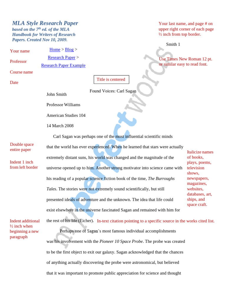 Research Paper Example MLA Format - MyPerfectWords - Research-Paper ...