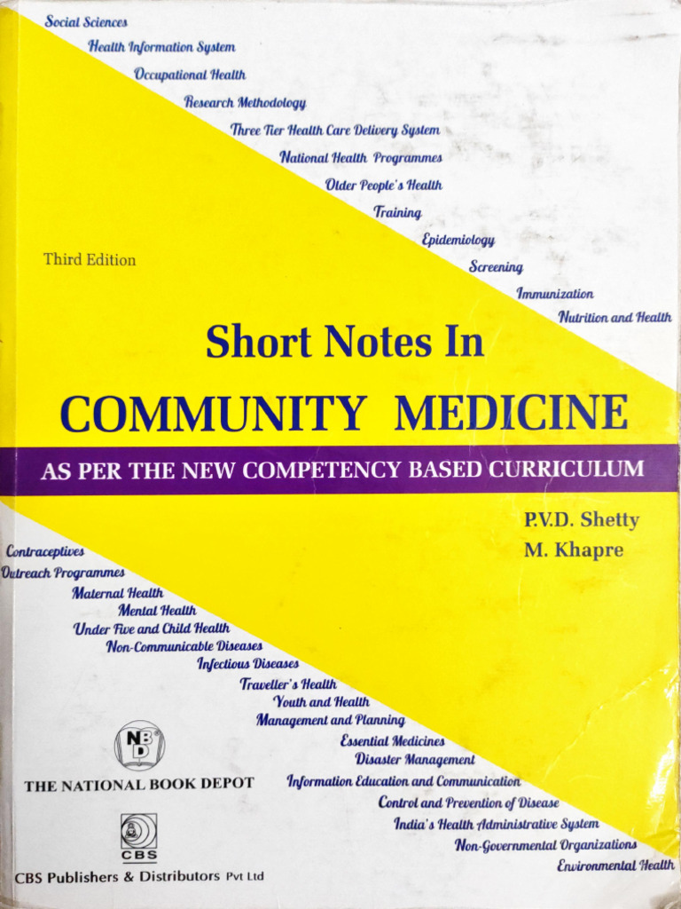 PVD SHETTY - Short Notes in Community Medicine - 250318 - 153051 | PDF