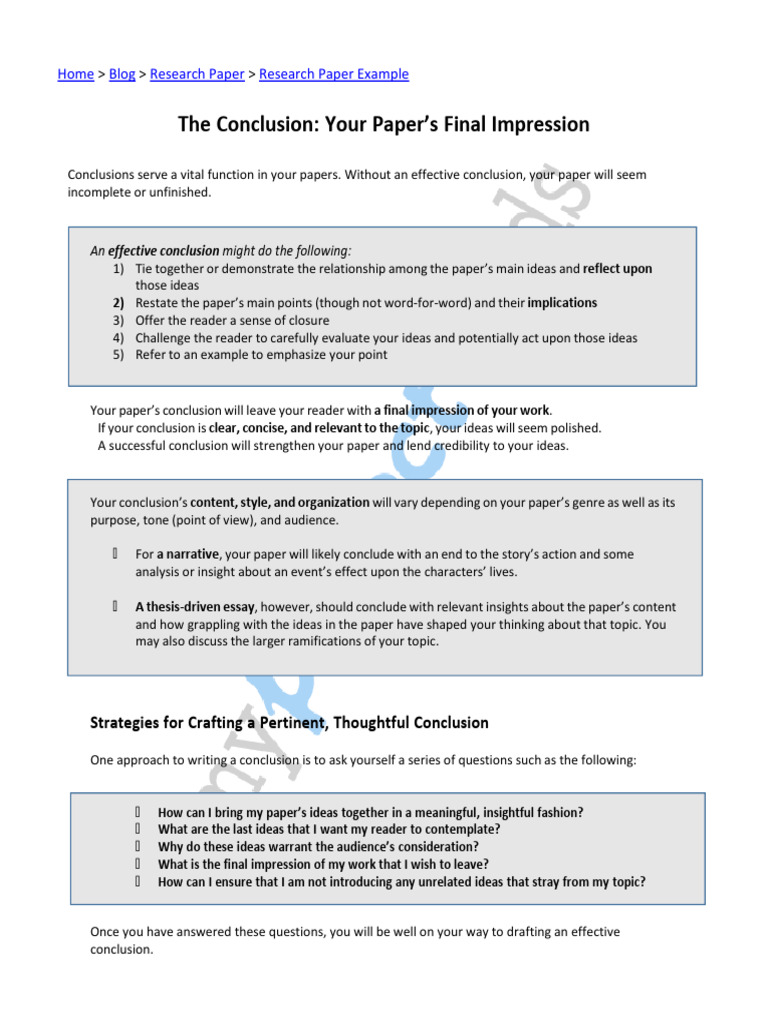 Crafting Effective Conclusions | PDF | Essays | Cognition