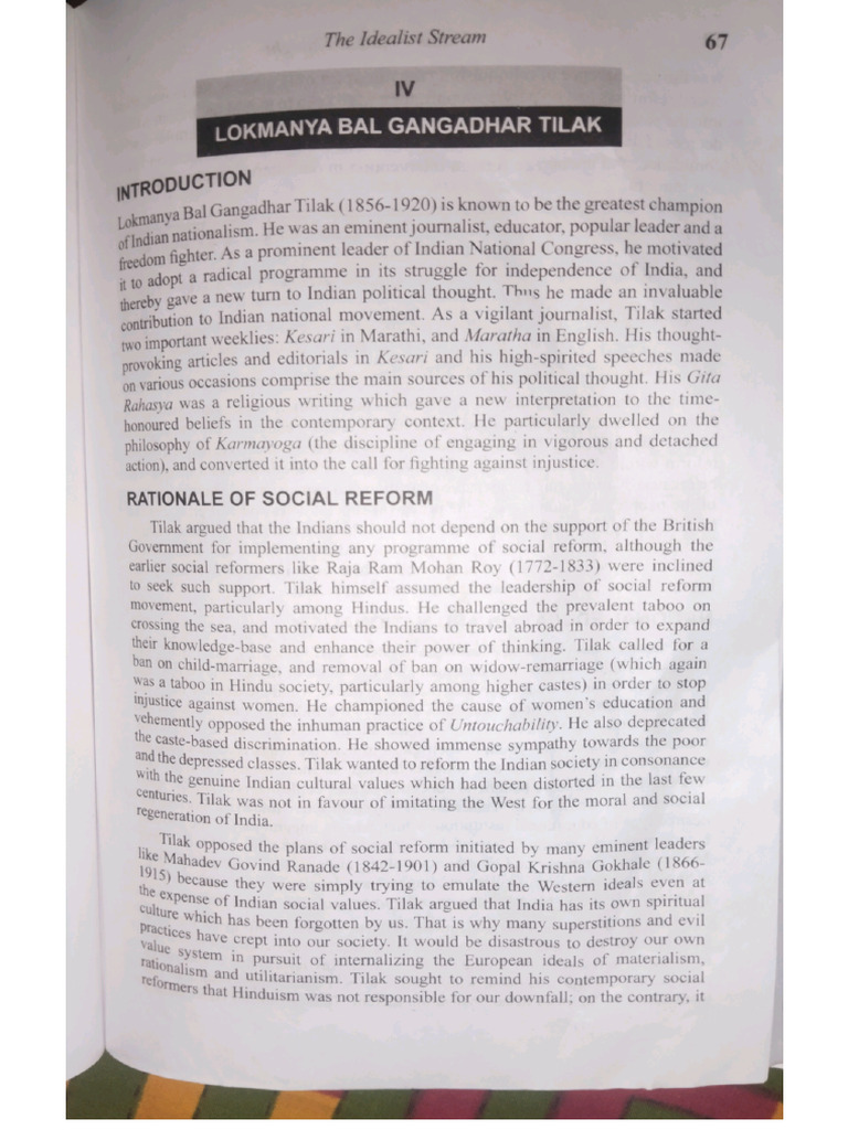 Bal Gangadhar Tilak | PDF