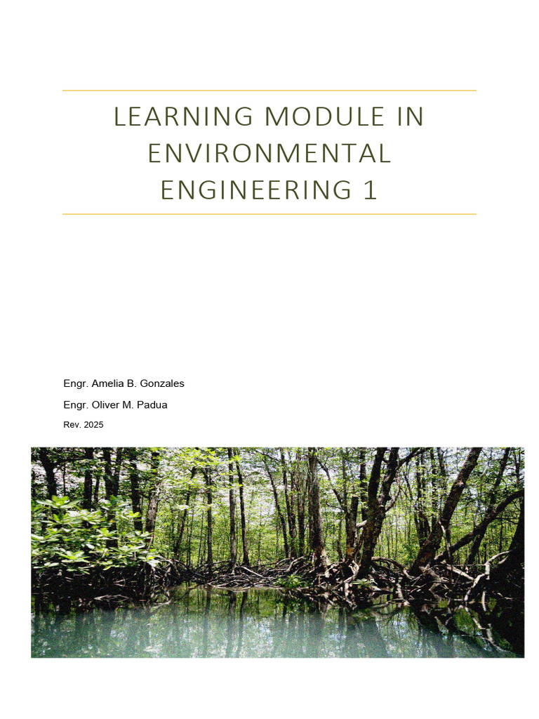 Module 1 Environmental Engineering 1 | PDF | Natural Environment | Earth Sciences