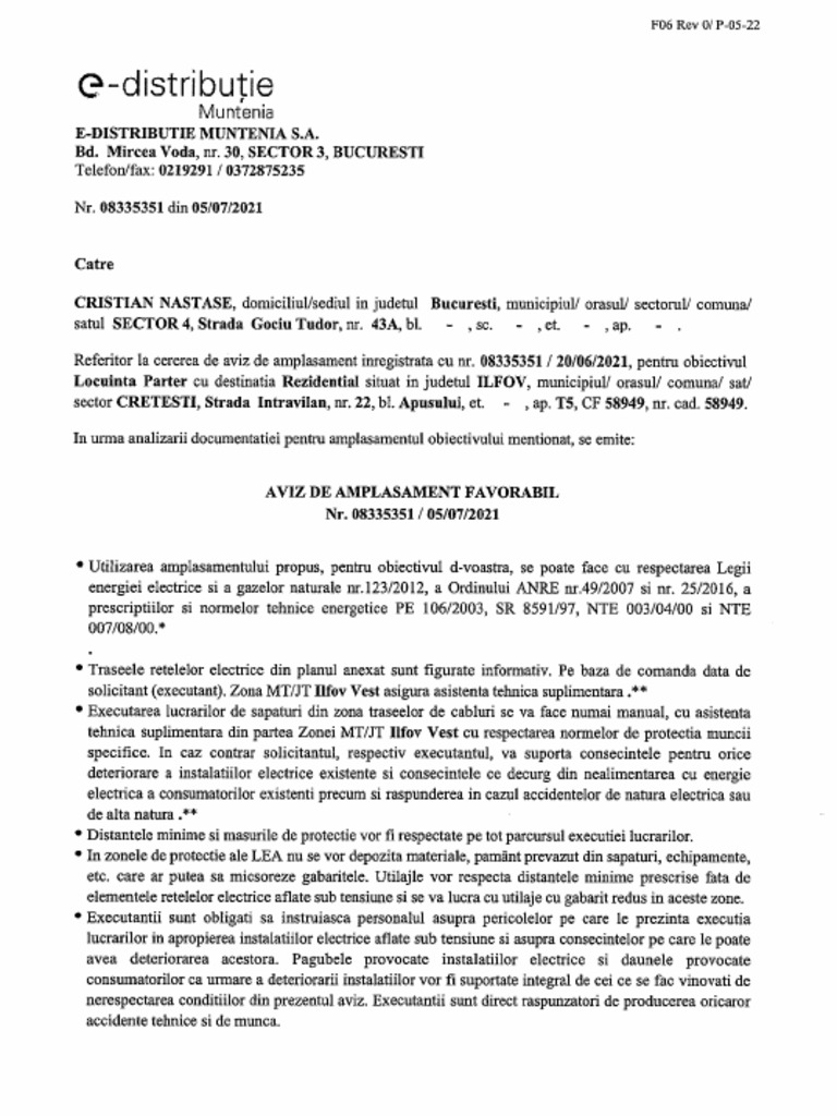 Aviz Enel Lot 22 | PDF