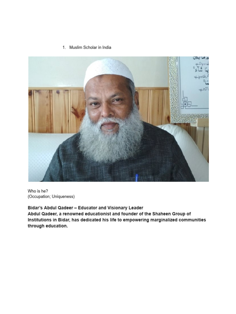 Notable Figures in India: Scholars & Achievers | PDF