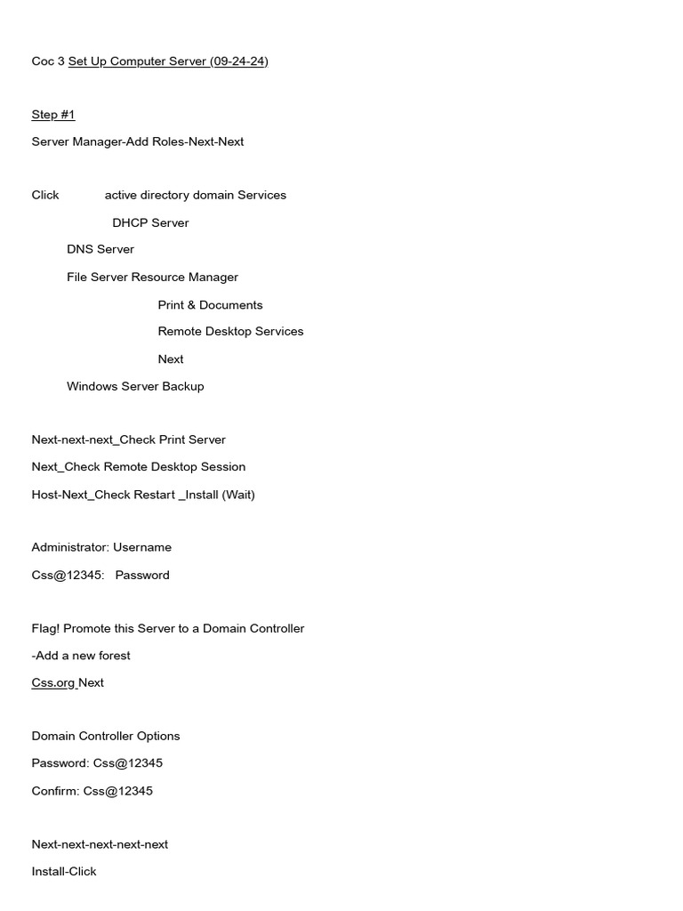 Coc 3 Server Setup Guide | PDF | Group Policy | Computing Platforms