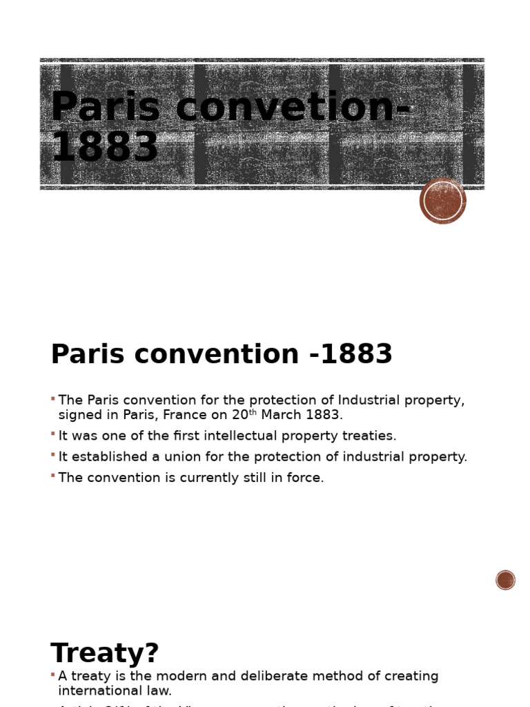 Paris Convention (1883) | PDF | Priority Right | Justice