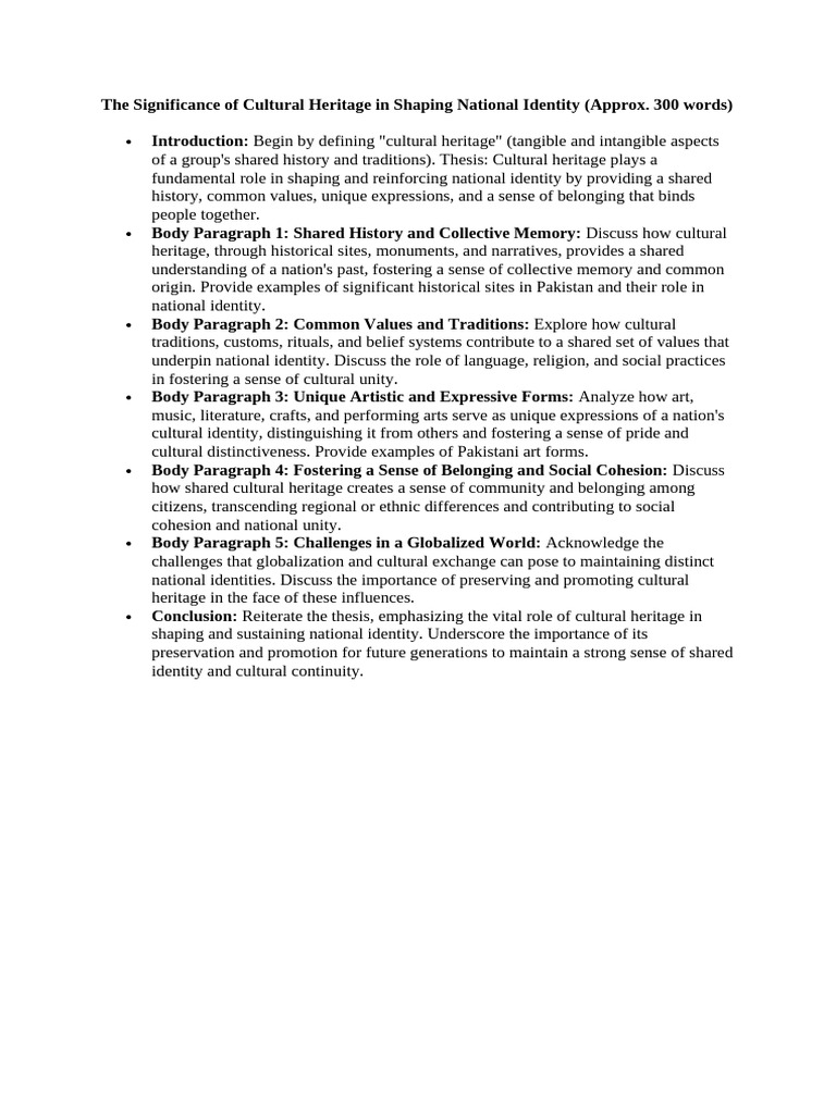 Cultural Heritage and National Identity | PDF