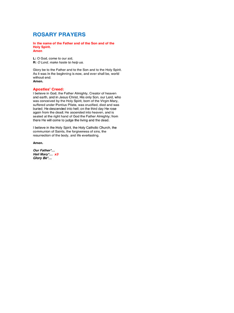 Microsoft Word - Rosary Prayers and Litany Text FM - Docx - Rosary ...