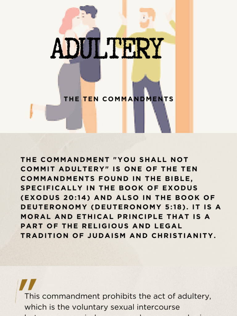 You Shall Not Commit Adultery | PDF | Adultery | Marriage