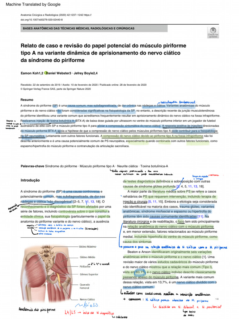 Síndrome do Piriforme e Músculo Tipo A | PDF | Nervo | Pélvis